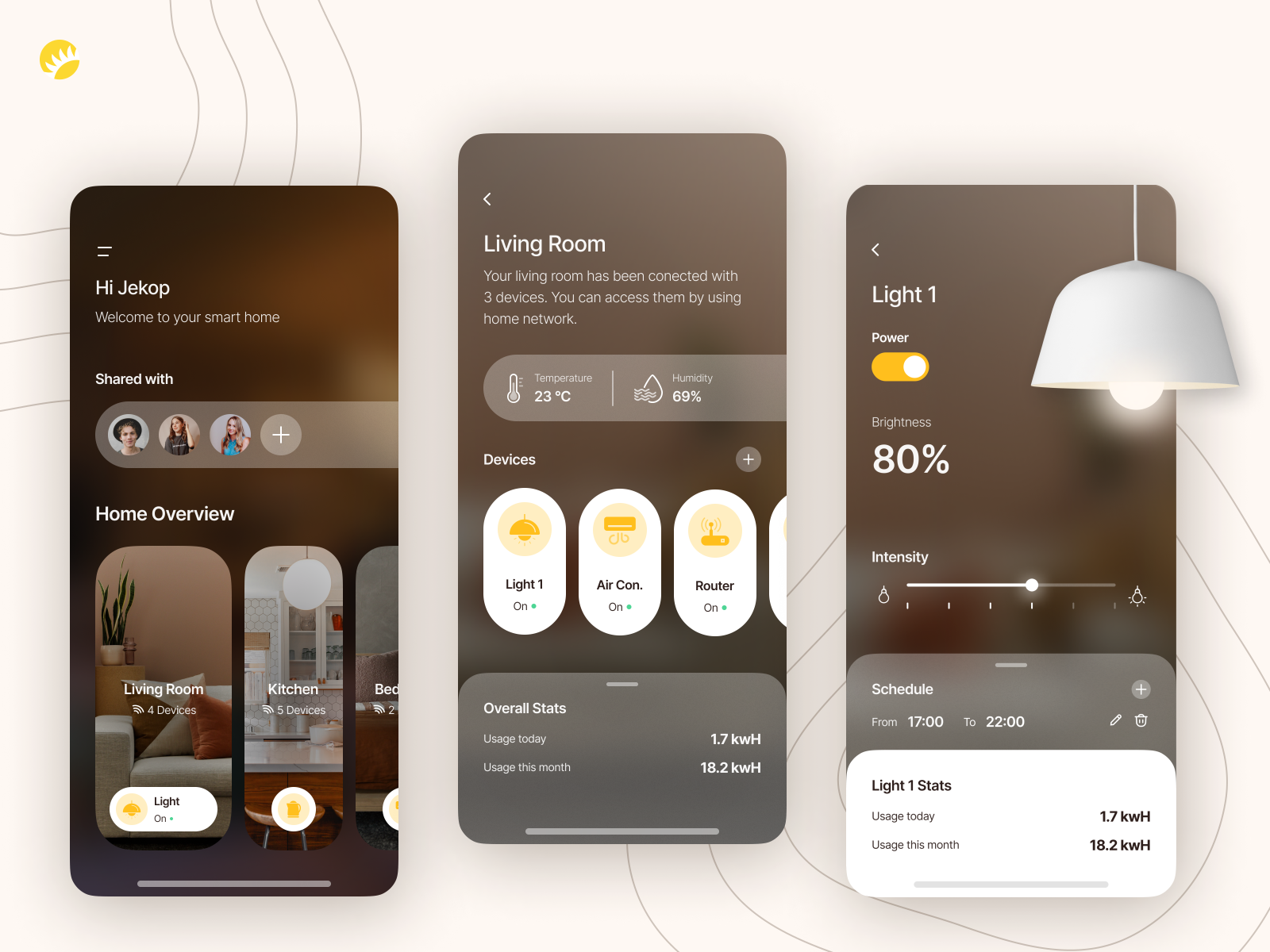 Smart Home - mob app by Yaroslav Sheina for Andersen Design on Dribbble