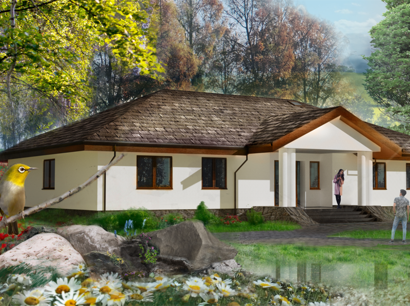 Single House Architectural Rendering by Samuel Kostecki on Dribbble