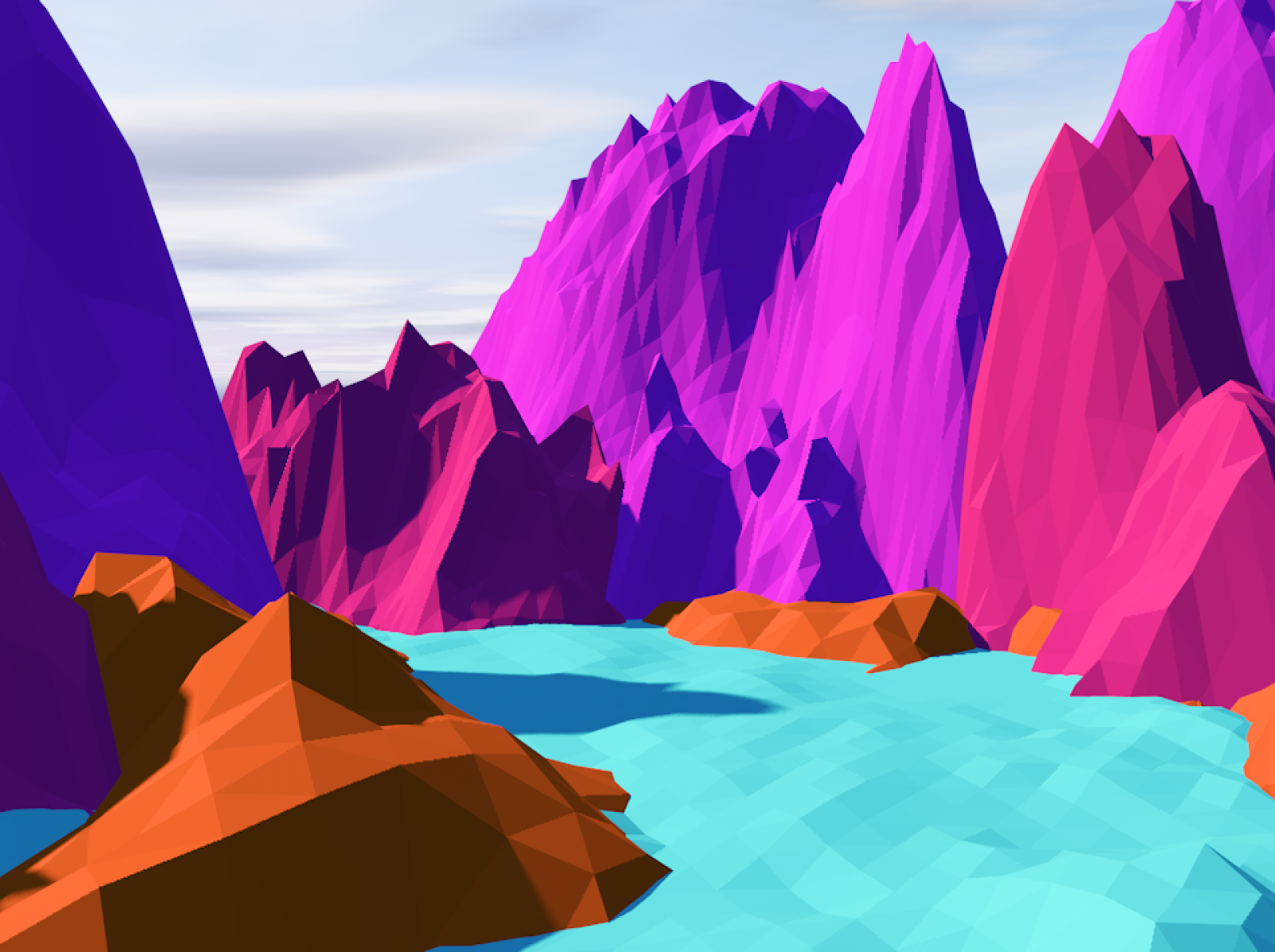 Polygon Landscape Wallpaper