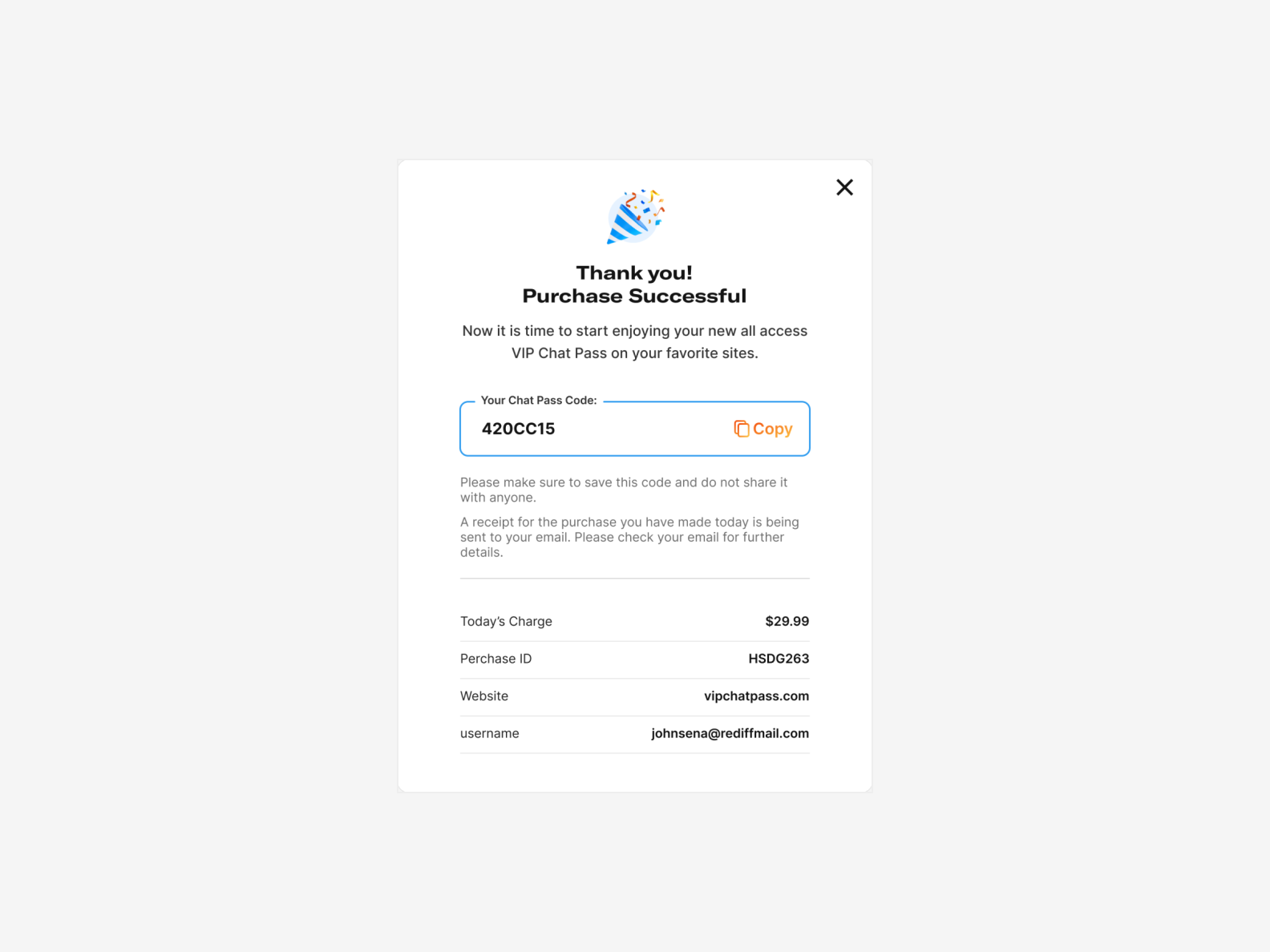 Checkout Successful Modal | Components by Vijay Saiwal on Dribbble