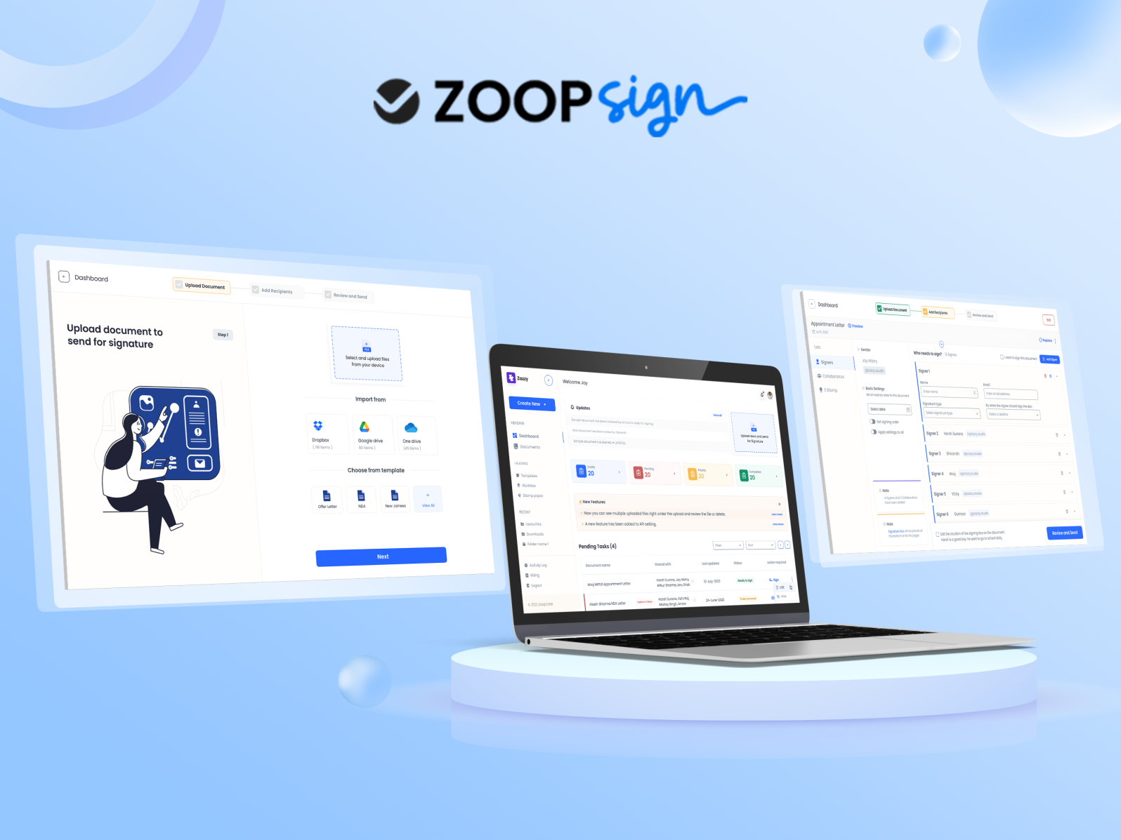 Website design for ZoopSign by Vijay Saiwal for zazzy on Dribbble