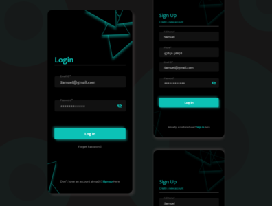 Minimalistic login Page design by Akshaya Sree M on Dribbble