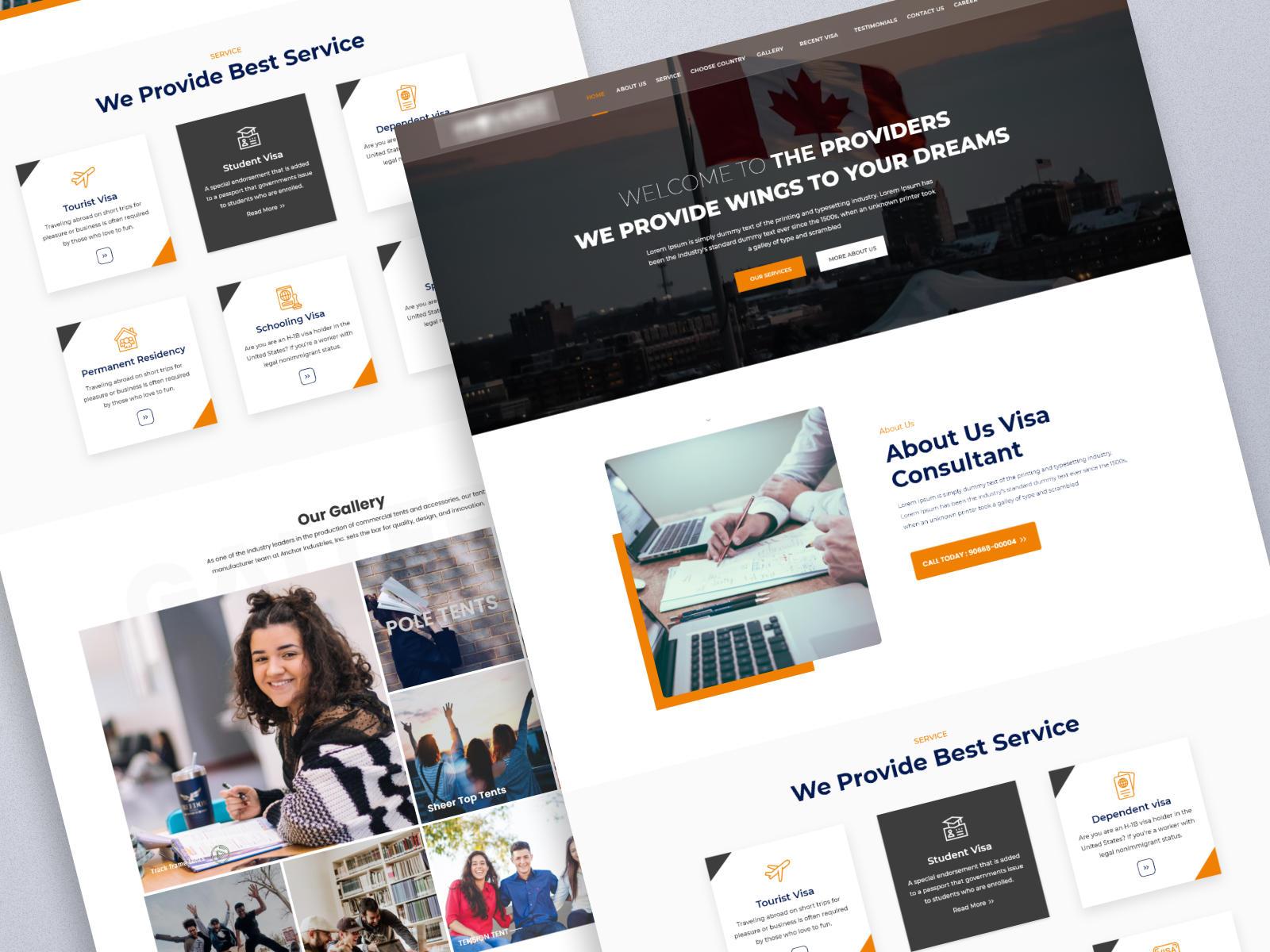 Immigration landing page Design by Harman jethi on Dribbble