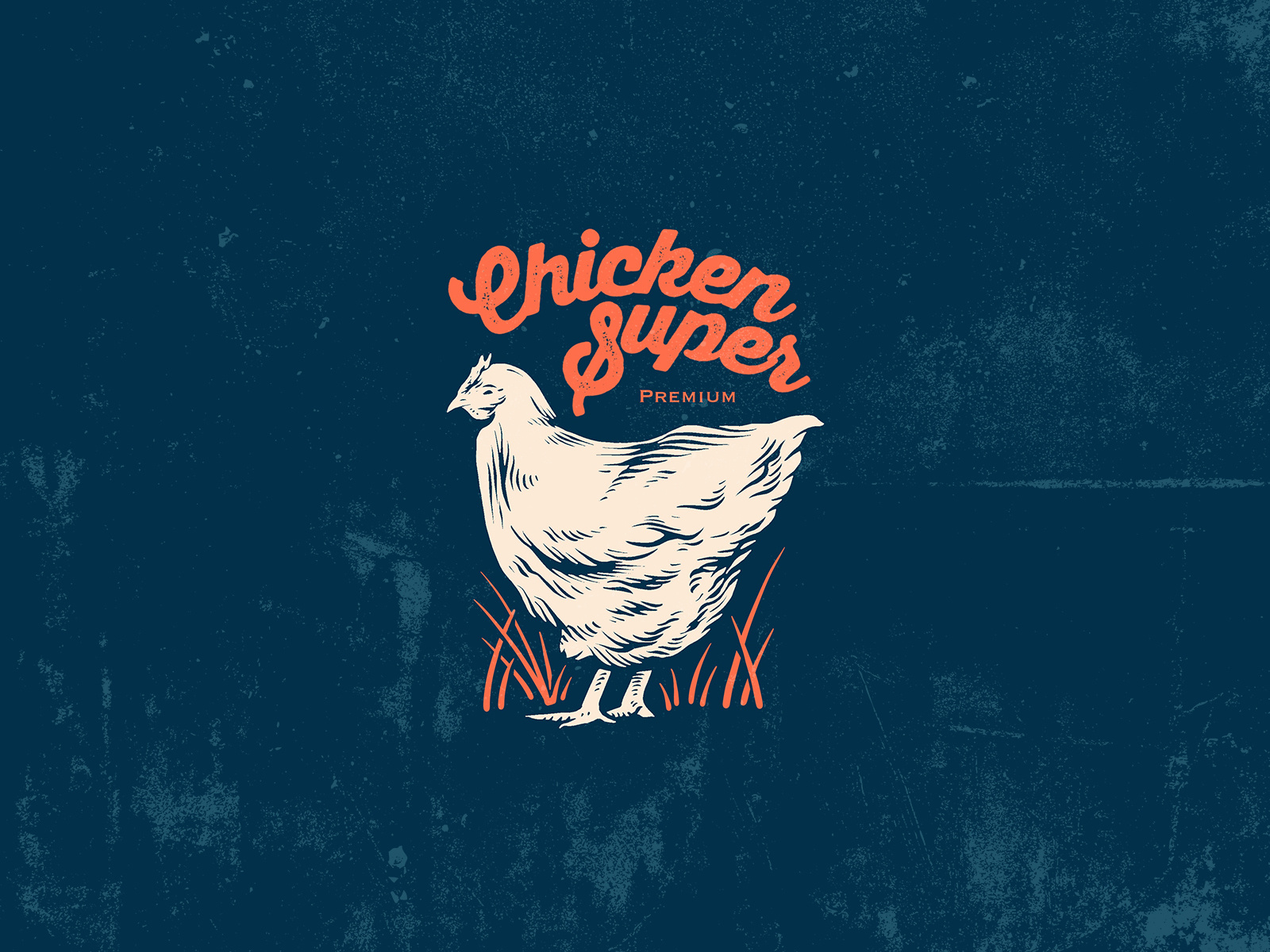 Chicken Super vintage logo illustration by wonderkids on Dribbble
