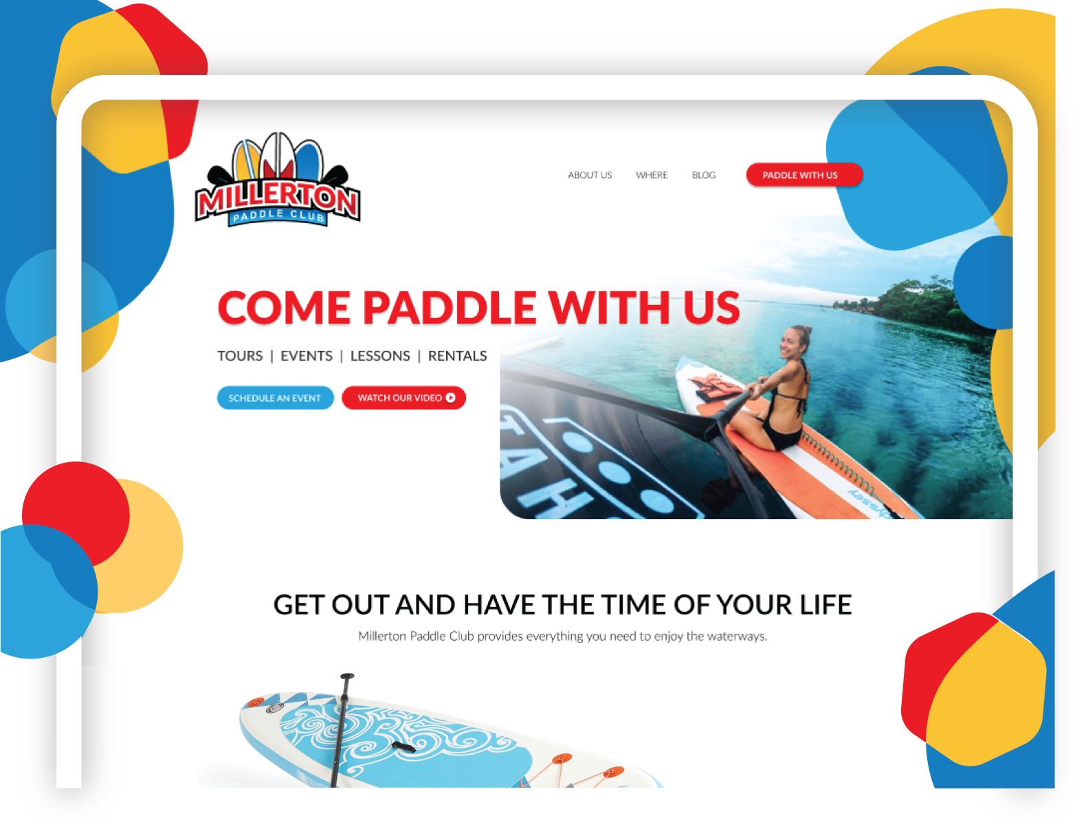 Paddle Club Web Design by Hey Bear Creative on Dribbble
