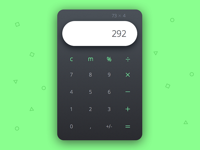 Calculator by Roman Menshikov on Dribbble