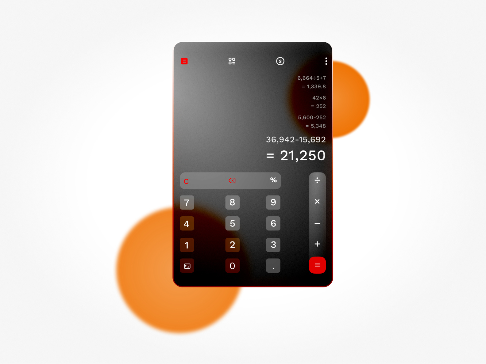 Calculator by Francesco on Dribbble