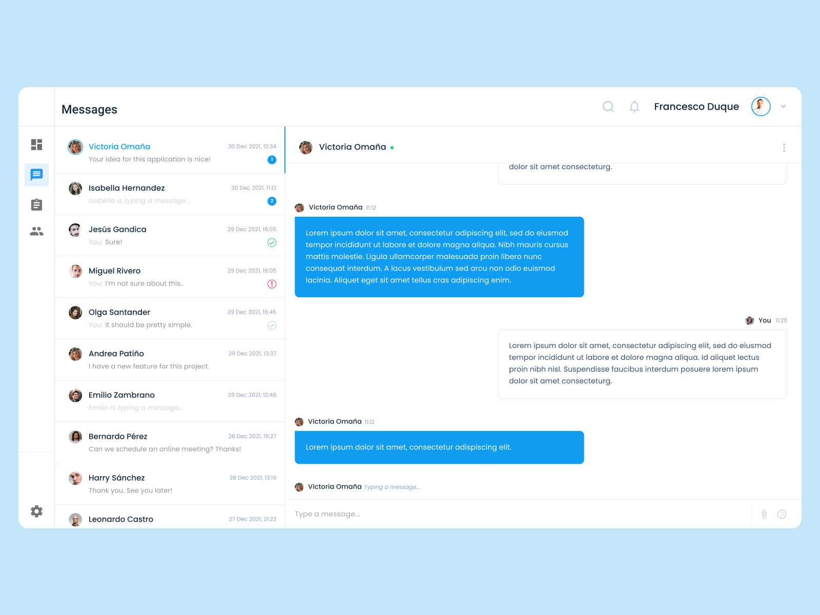 Direct Messaging by Francesco on Dribbble