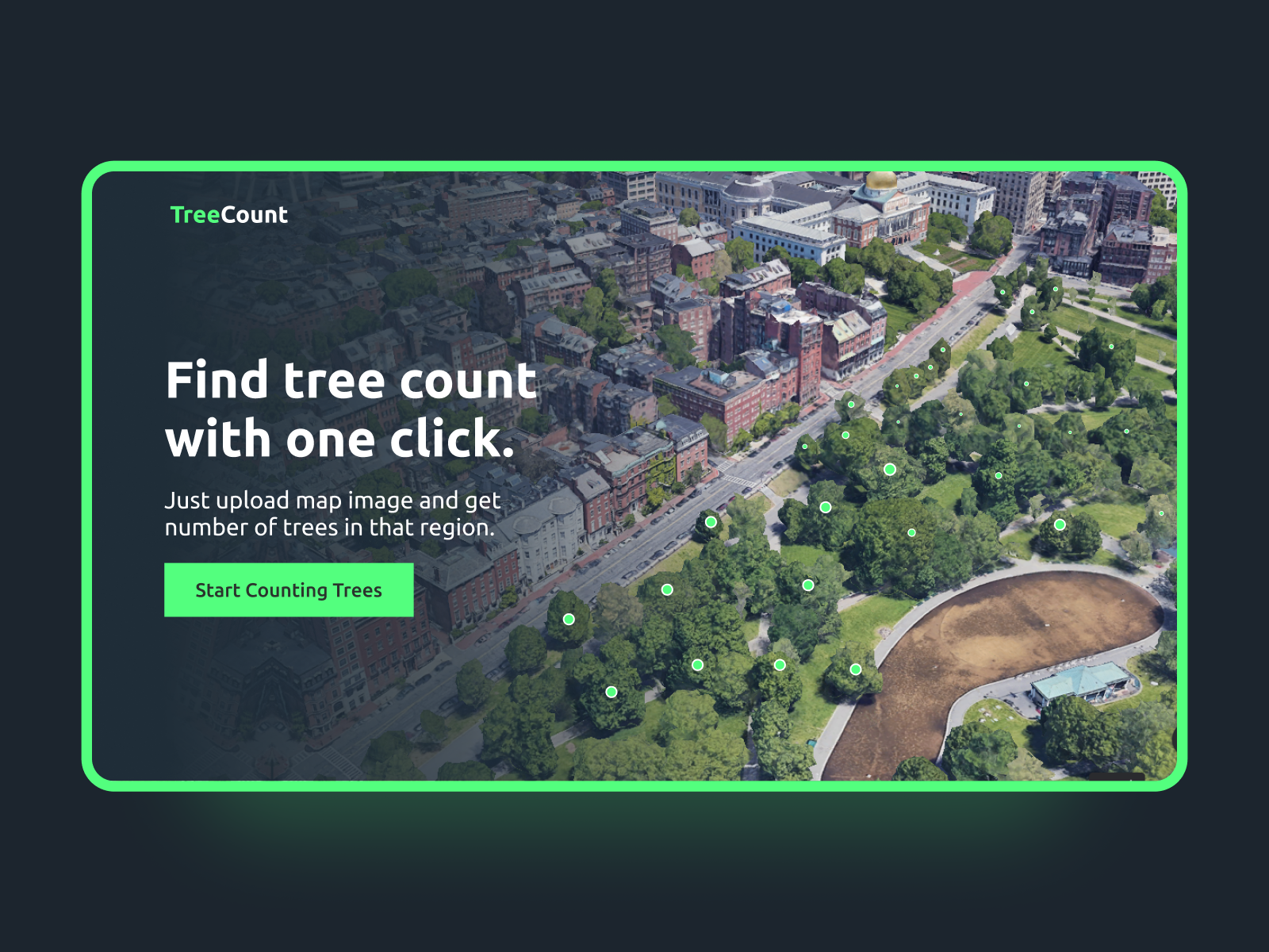Tree count - Landing section by Kirtanya on Dribbble