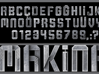 Machine Font by Mesut Uğurlu on Dribbble