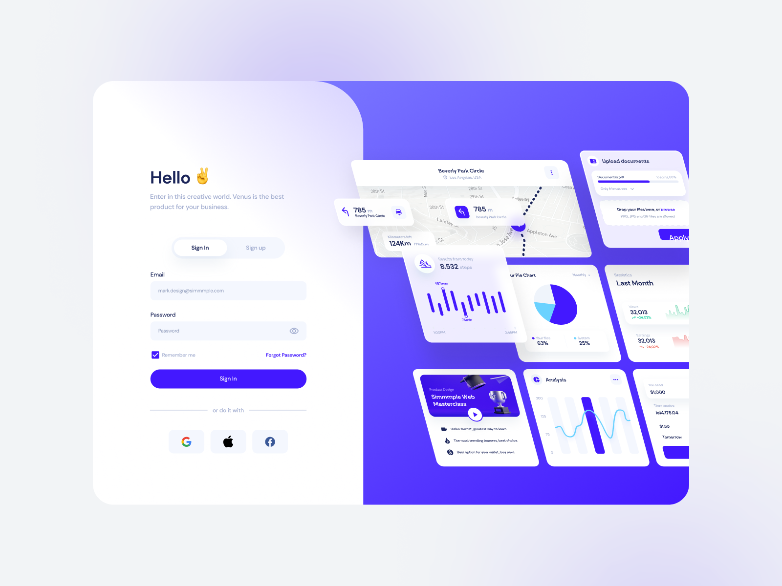 Sign In Screen based on VDB Pro ️ by Horizon UI on Dribbble