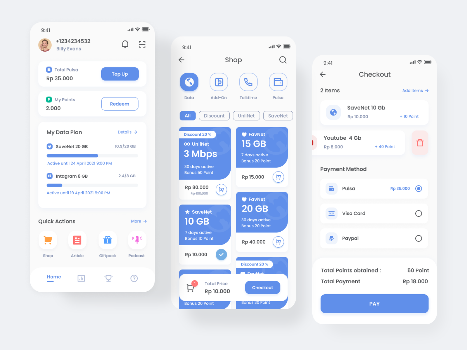 Internet Service Provider App by Ali Husni on Dribbble