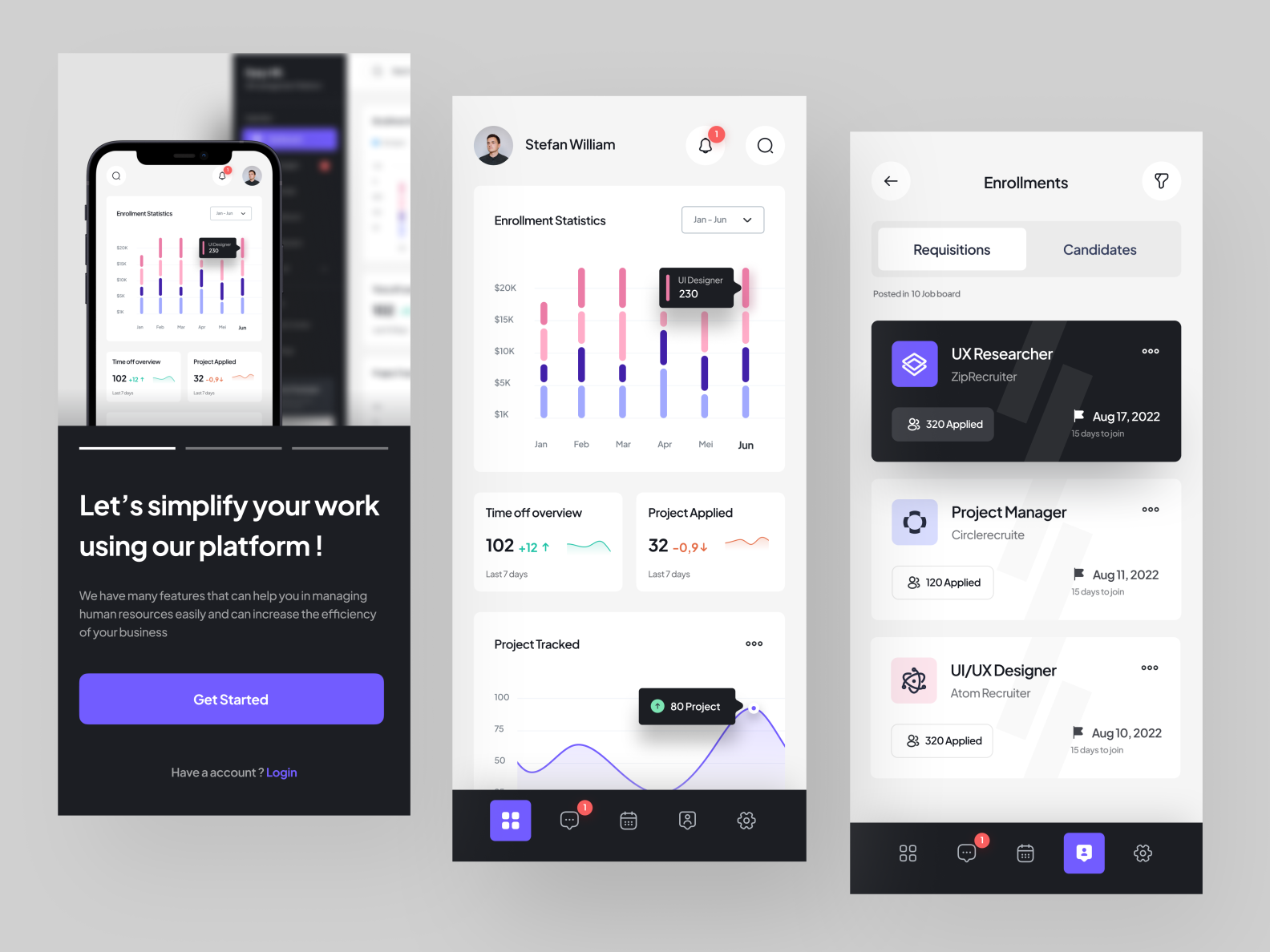HR Management App - Easy HR by Ali Husni for Pickolab Studio on Dribbble
