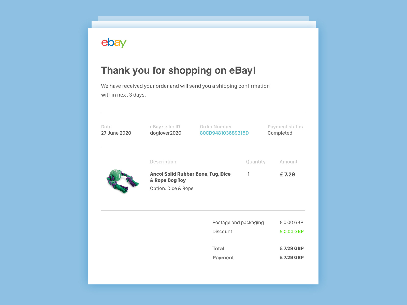 Daily UI 017_Email Receipt by Sangwon Kang on Dribbble