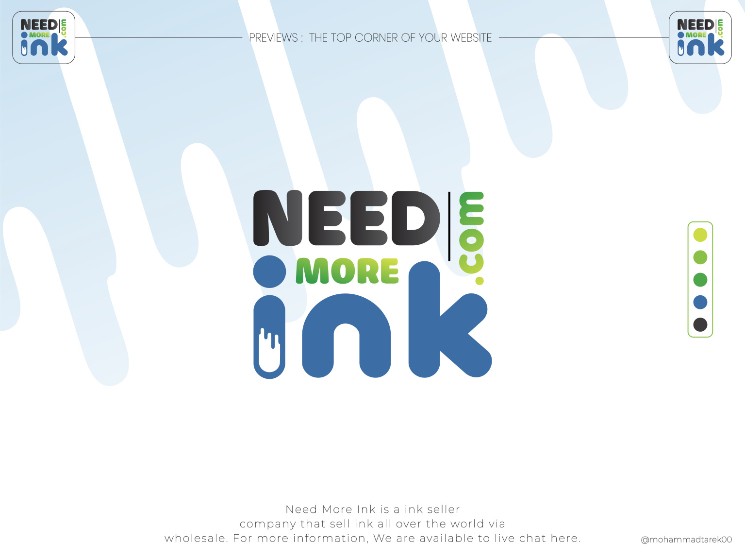 INK Company website Logo. (Need More INK) by Mohammad Tarek on Dribbble