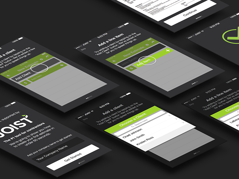 Onboarding Mockup by Carson for Joist on Dribbble