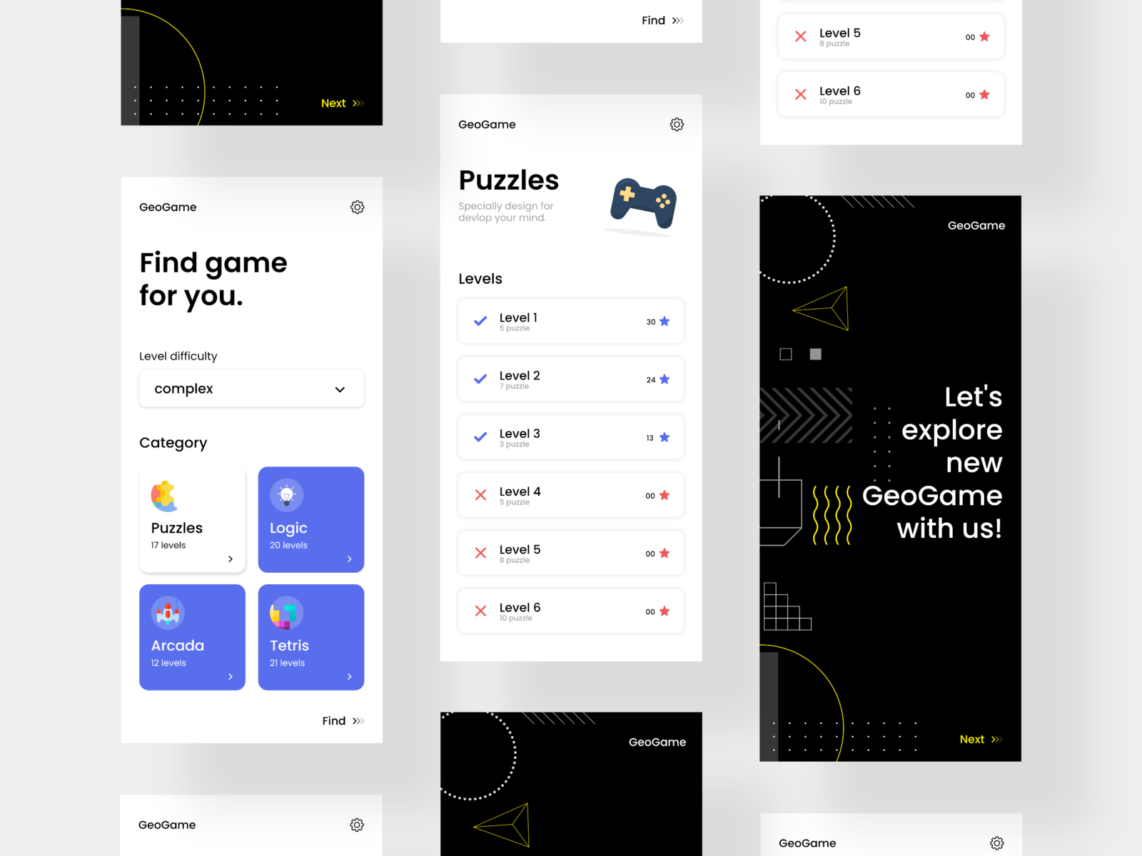 Geo Game/Mind Game - UI Concept by Shivaay Designer's on Dribbble