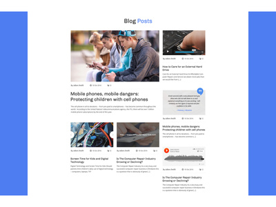 Blog page by S Simmons on Dribbble