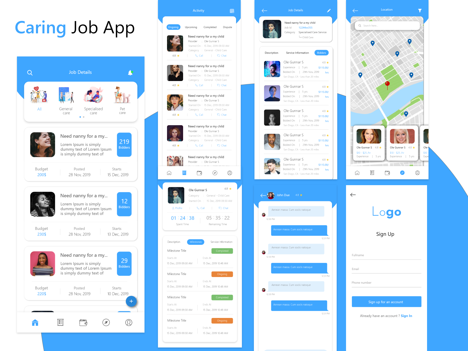 Job App by Pankita Rathod on Dribbble