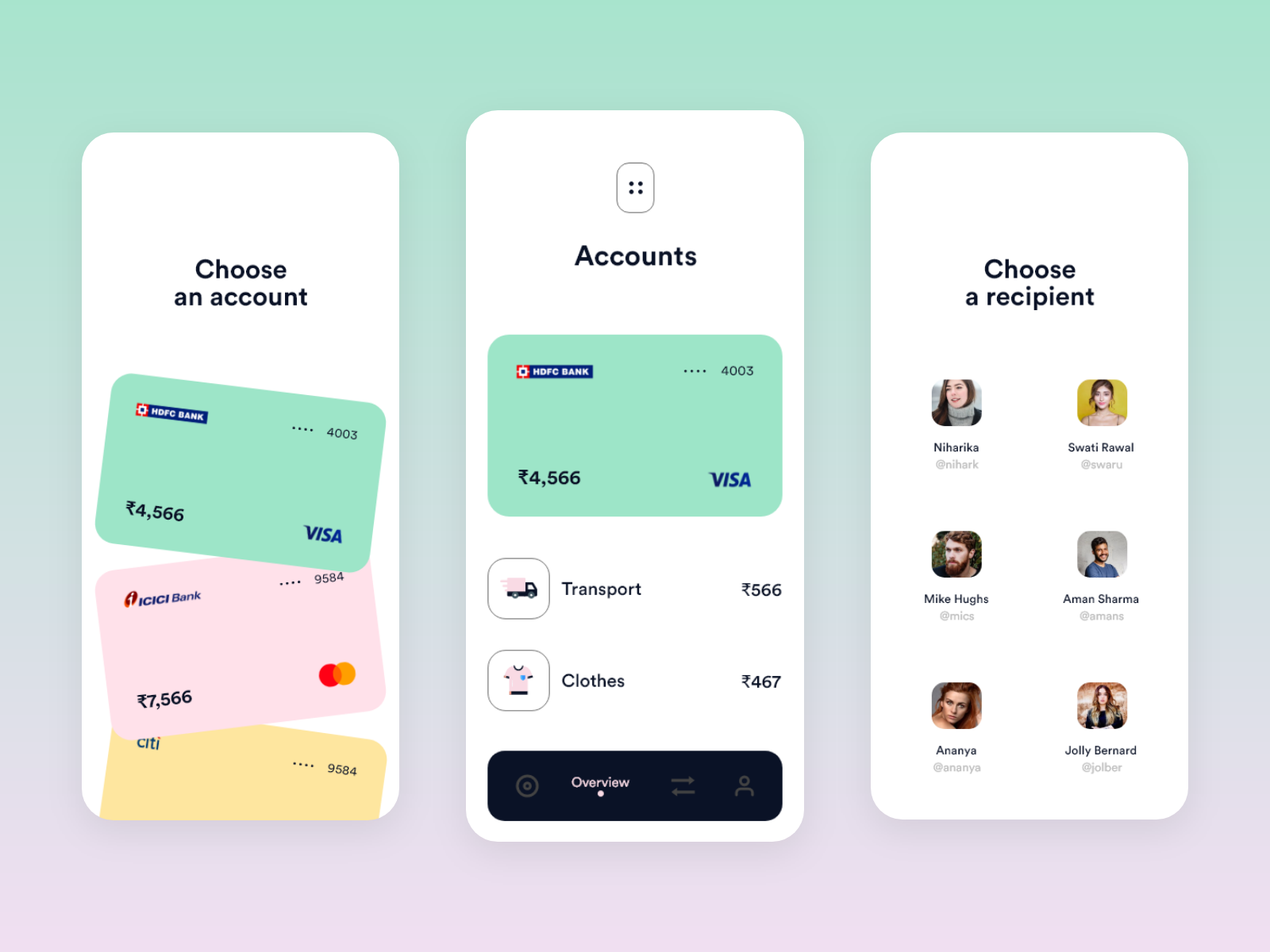 Payment App UI by Chetan singh on Dribbble