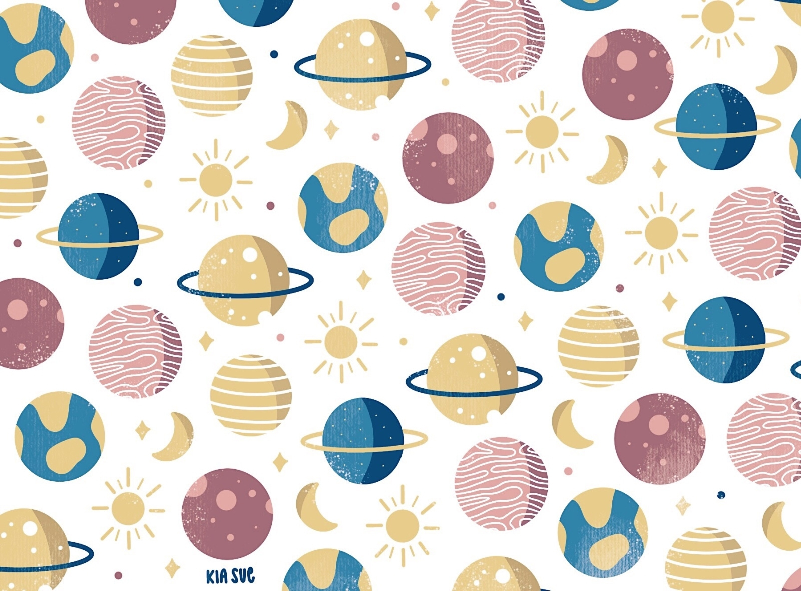 planets pattern by kia sue on Dribbble