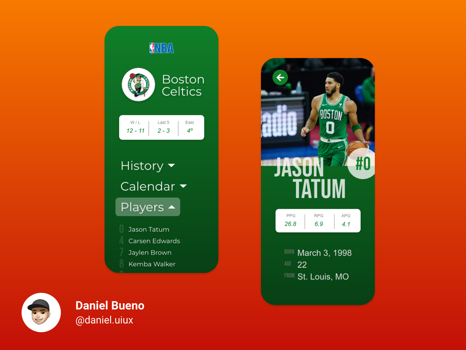 NBA App by Daniel Bueno Redondo on Dribbble