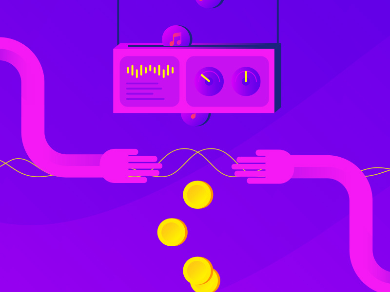 Audius Illustration by Griflan Design on Dribbble