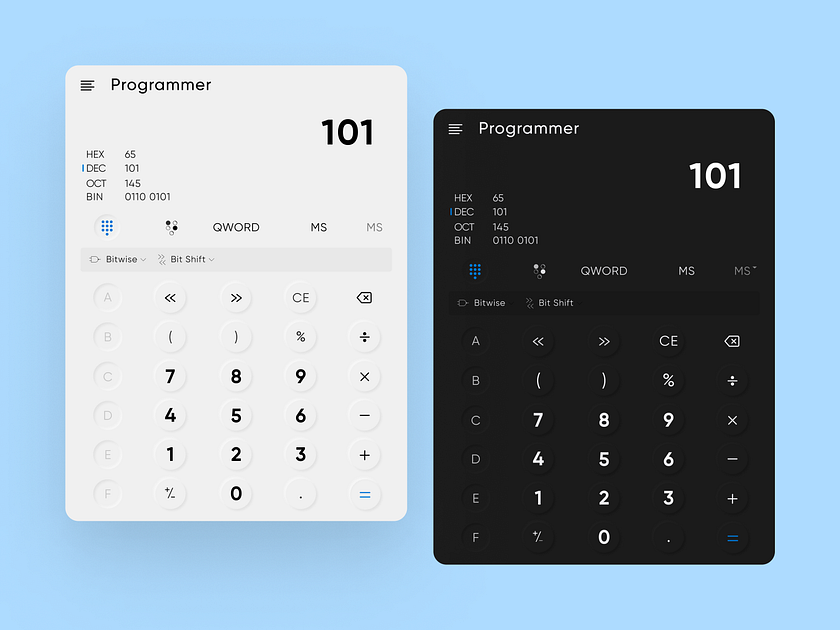 Neumorphic Windows Calculator by Aakash Chandra on Dribbble