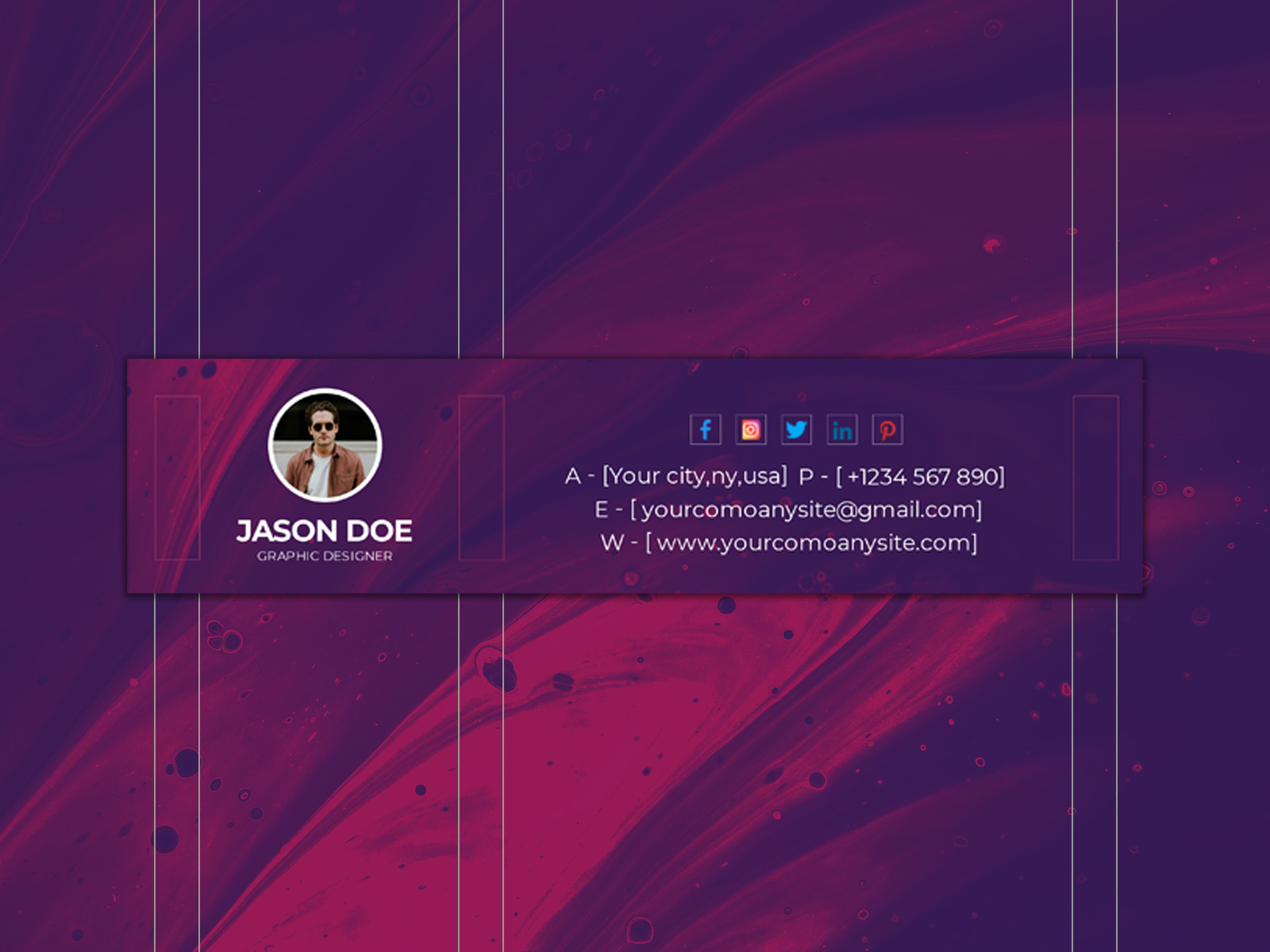 Clickable Html Email Signature by Md Mehadi Hasan on Dribbble