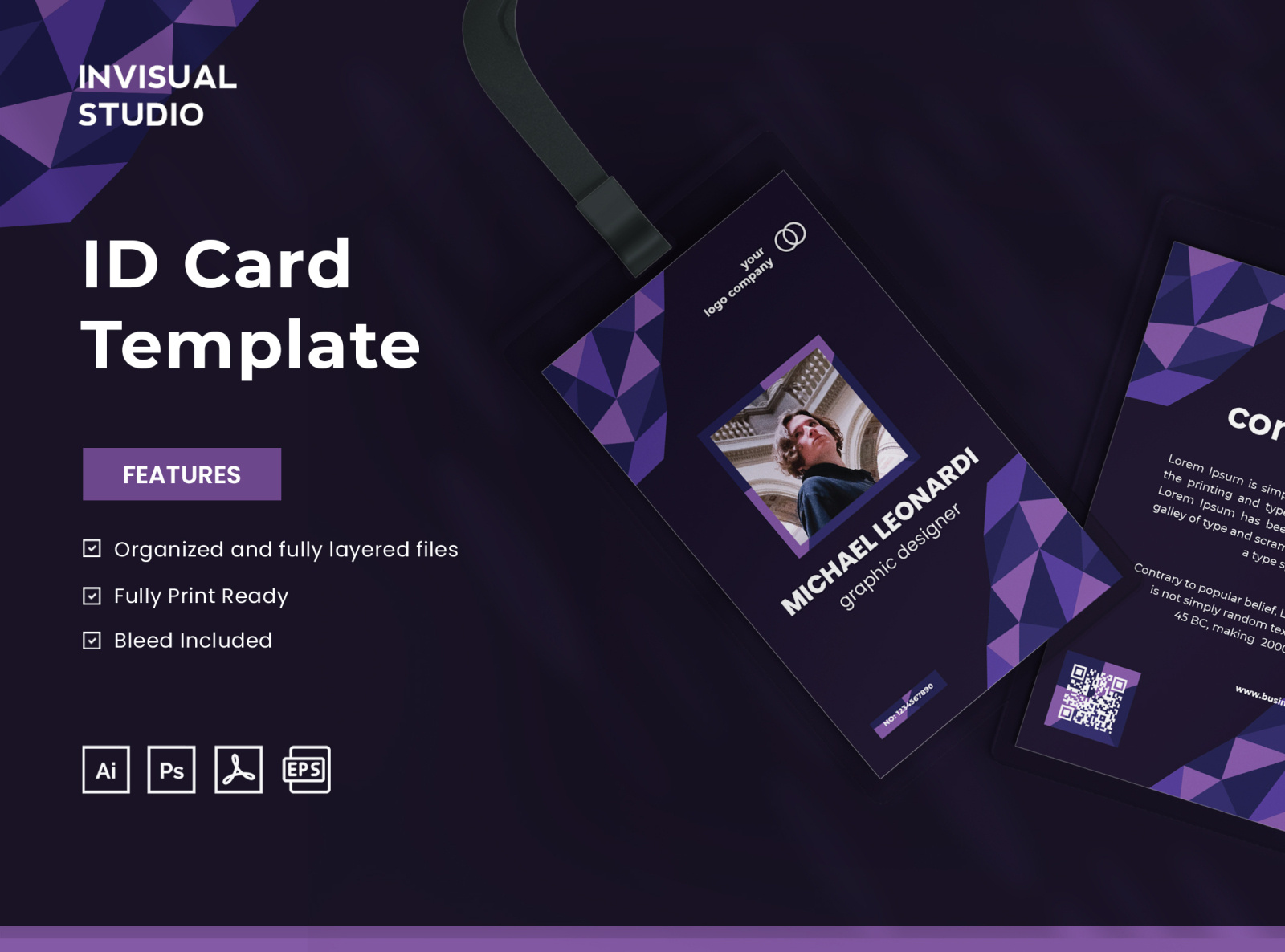 ID CARD TEMPLATE by Invisual Studio on Dribbble