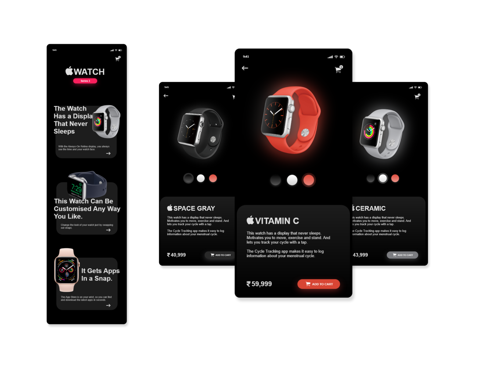 Apple Watch Store by Akhil Kumar on Dribbble