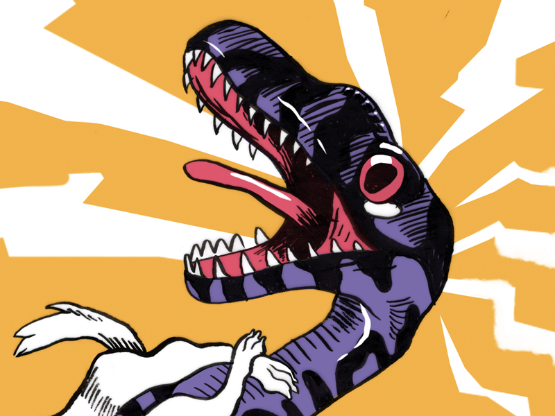Raptor in trouble by Romulo Pinheiro for Relâmpago on Dribbble