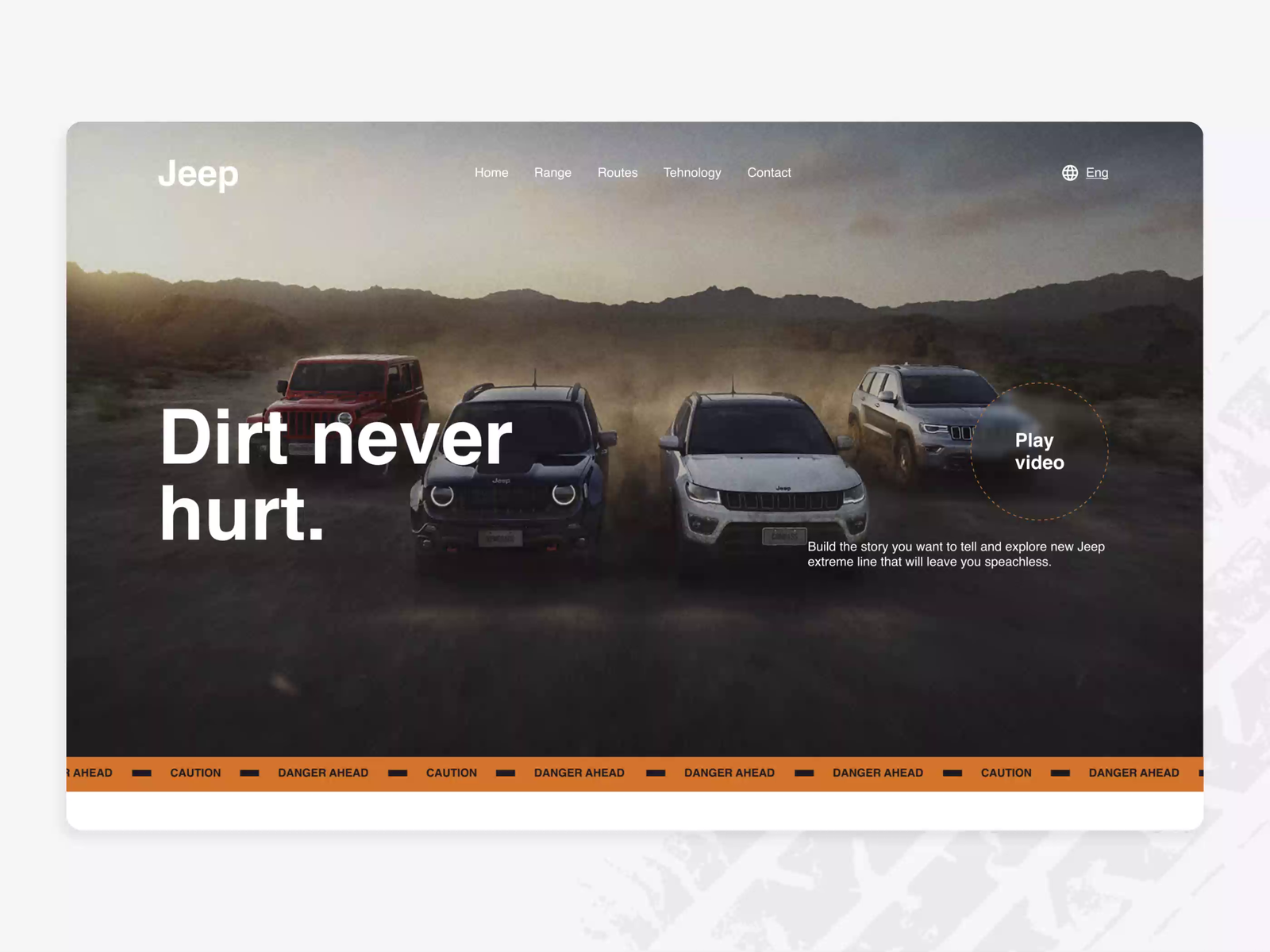 Website Design : Jeep Off-road by Petar Vrandečić for Reroot on Dribbble