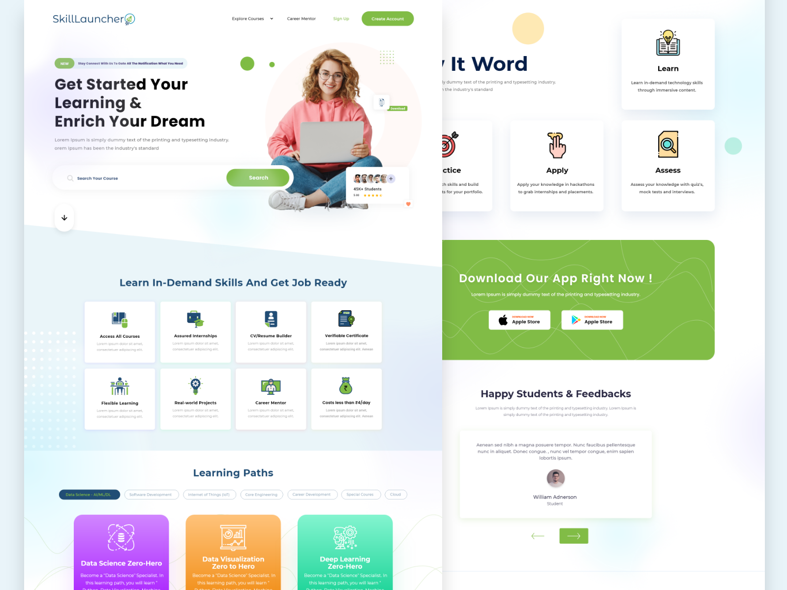 Online Learning Platform by Upstrivers Design Studio on Dribbble