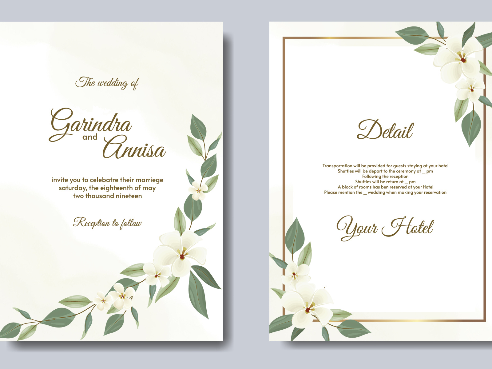 colourful wedding invitation card by MARIA NURINCE DOMINGGAS on Dribbble