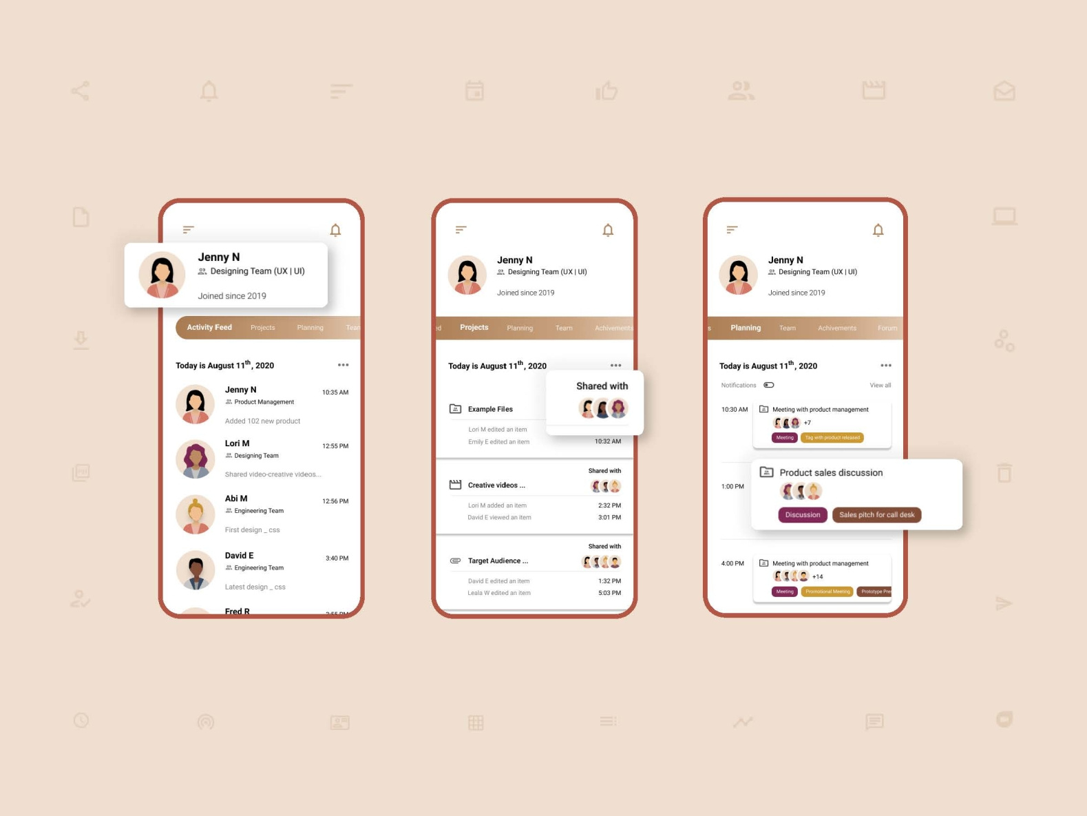 Activity Feed by Jenny Noh on Dribbble