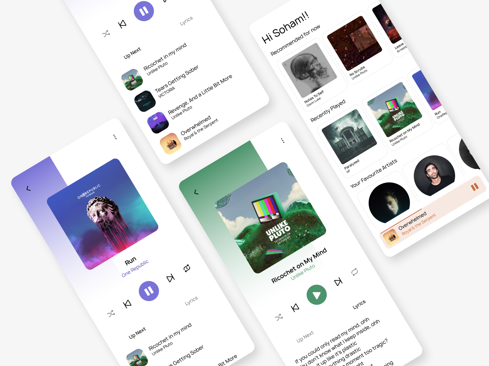 Music Player Design by Soham Dutta on Dribbble