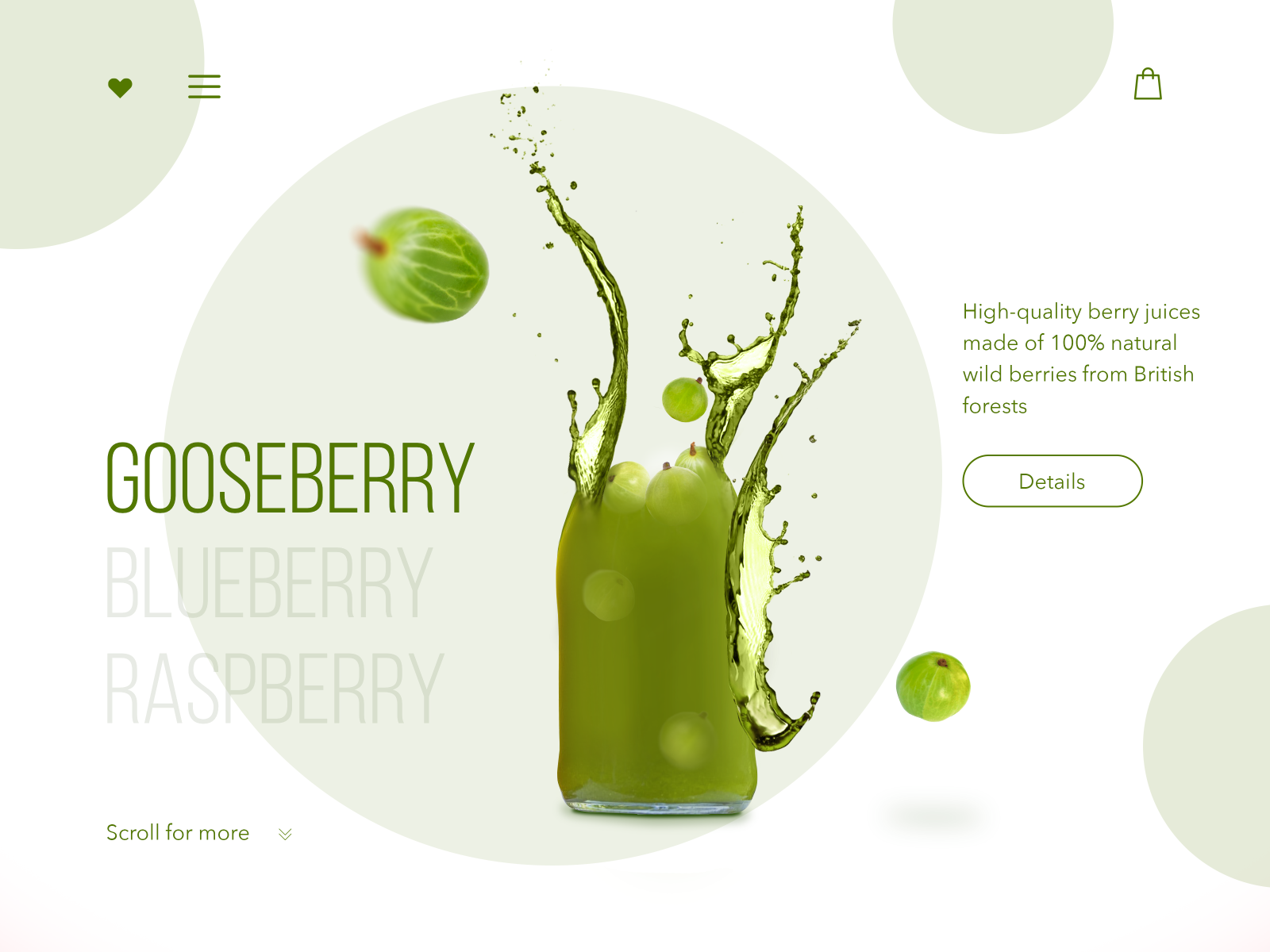 Gooseberry Juice Web Interface Ui Ux By Alisa Abramova On Dribbble 