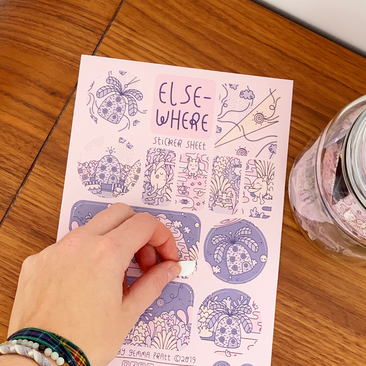 Elsewhere Stickers by Gemma Pratt on Dribbble