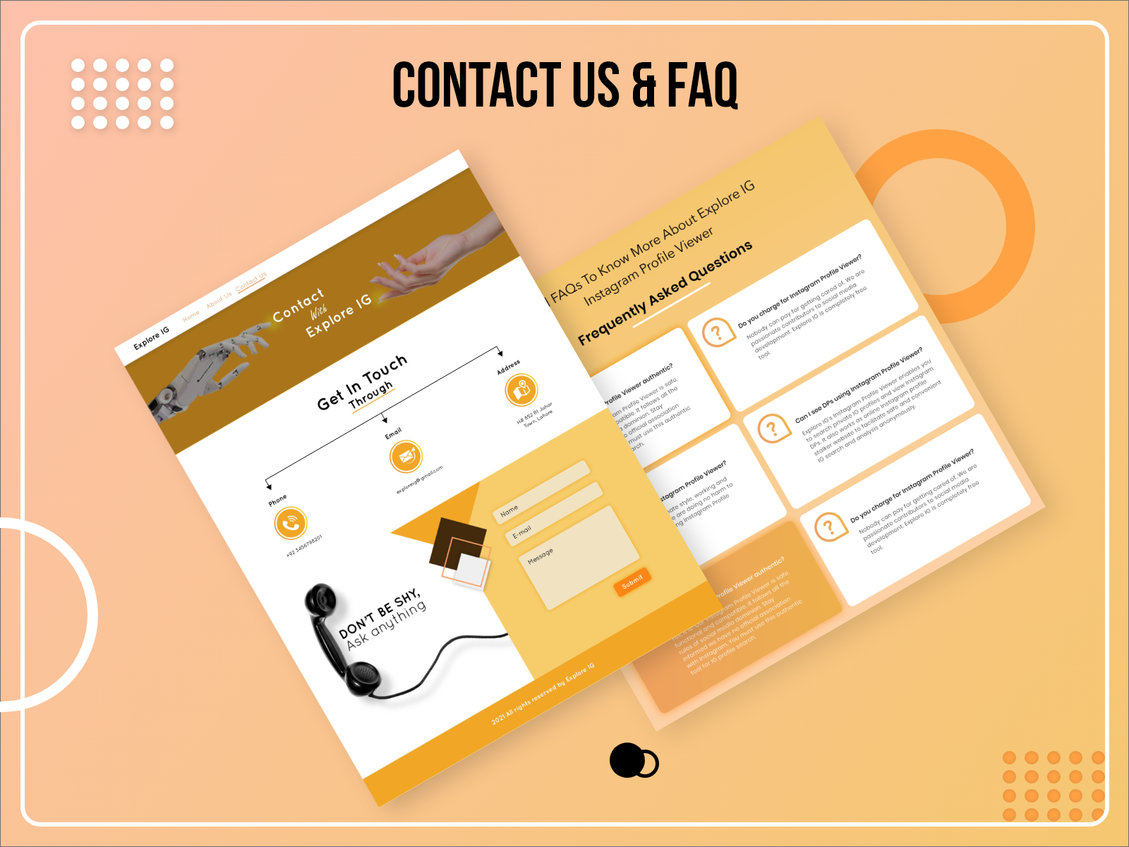 Contact Us And Faq Page Ui Ux Web Design By Ashir Ali On Dribbble
