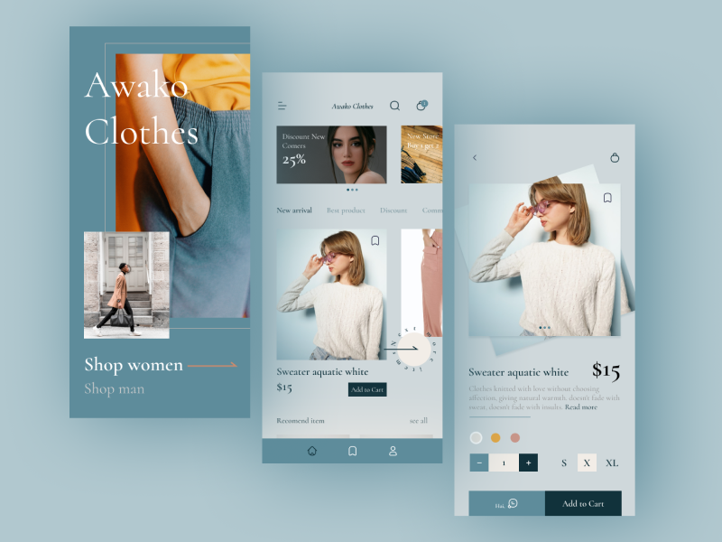 Awako Fashion store - App by Davit Chandra on Dribbble