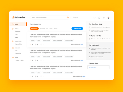 Stack Overflow redesign by Harshal Rathod on Dribbble