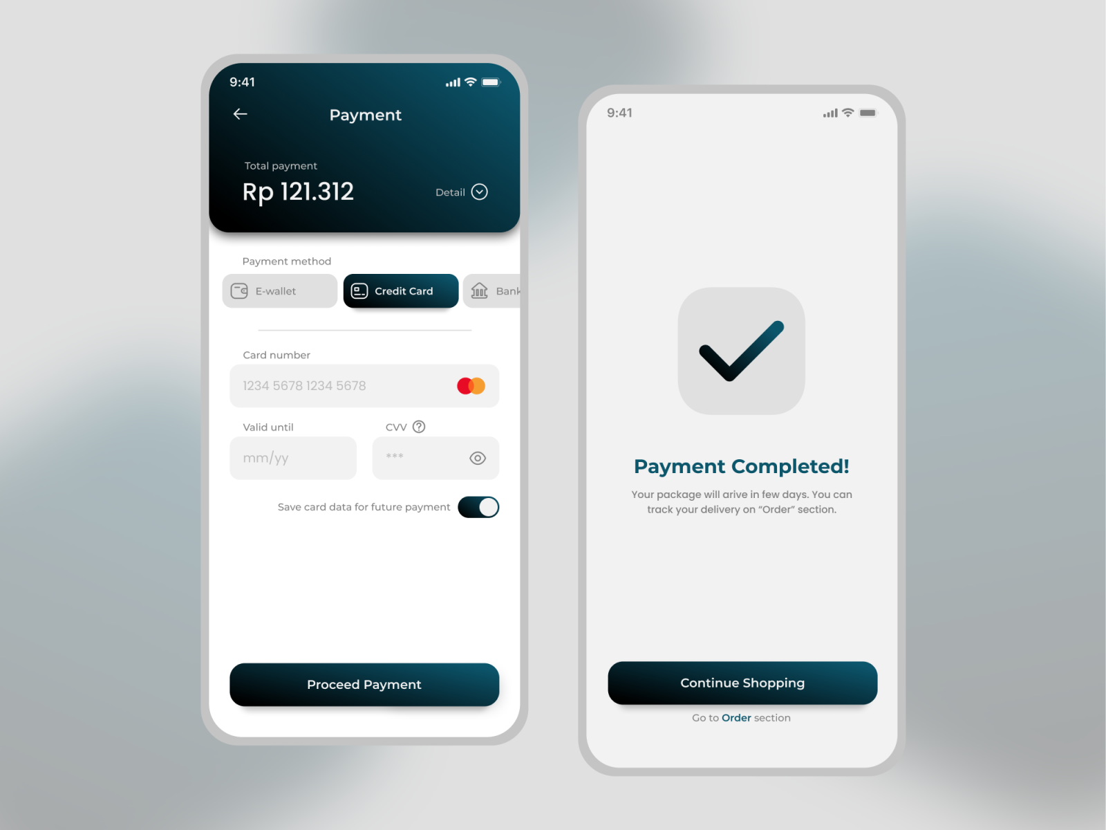 Day002 - Credit Card Checkout Screen by Akbar Muhammadi on Dribbble