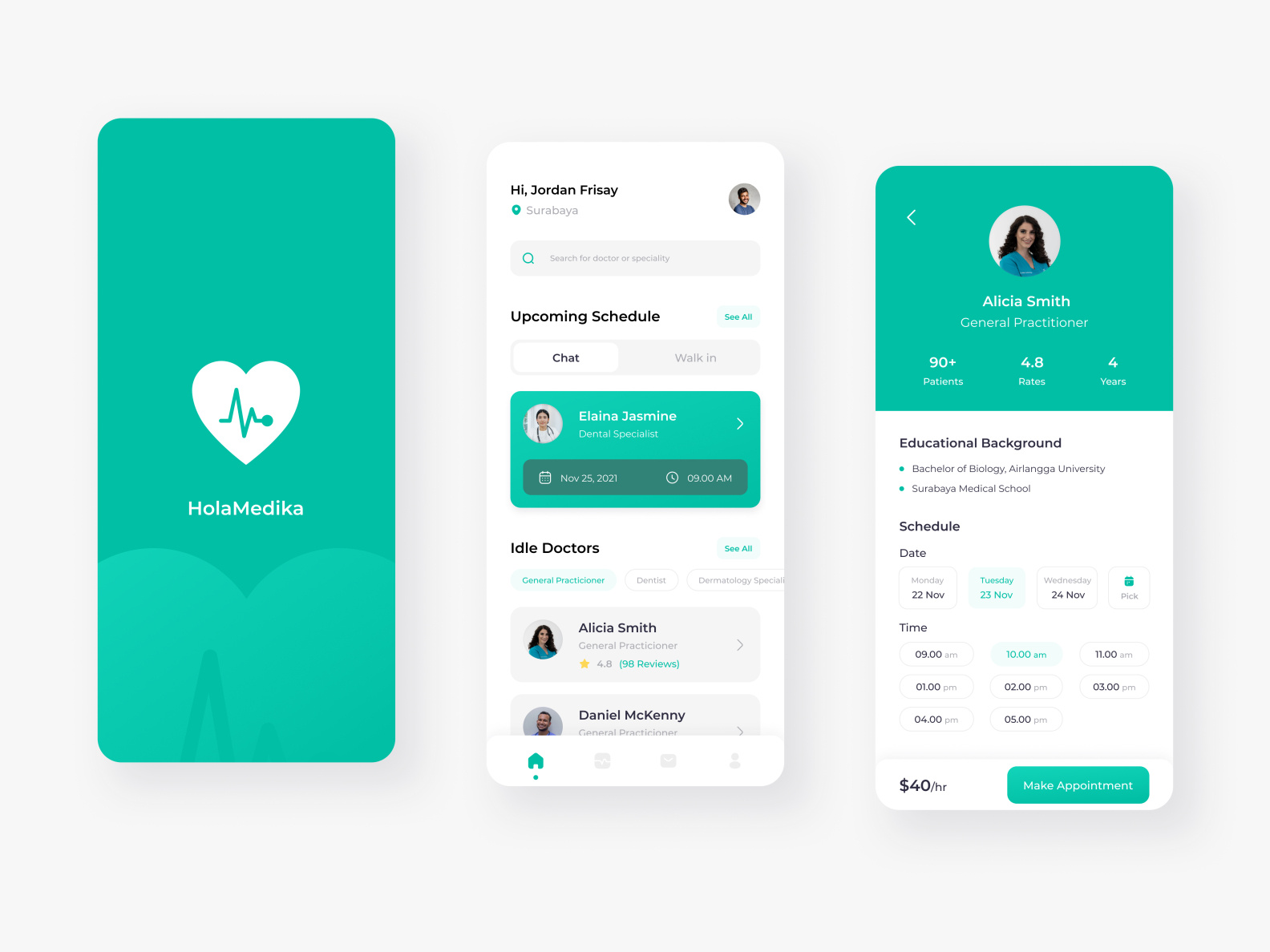 HolaMedika - Doctor Consulting & Appointment by Jordan Frisay Himawan ...