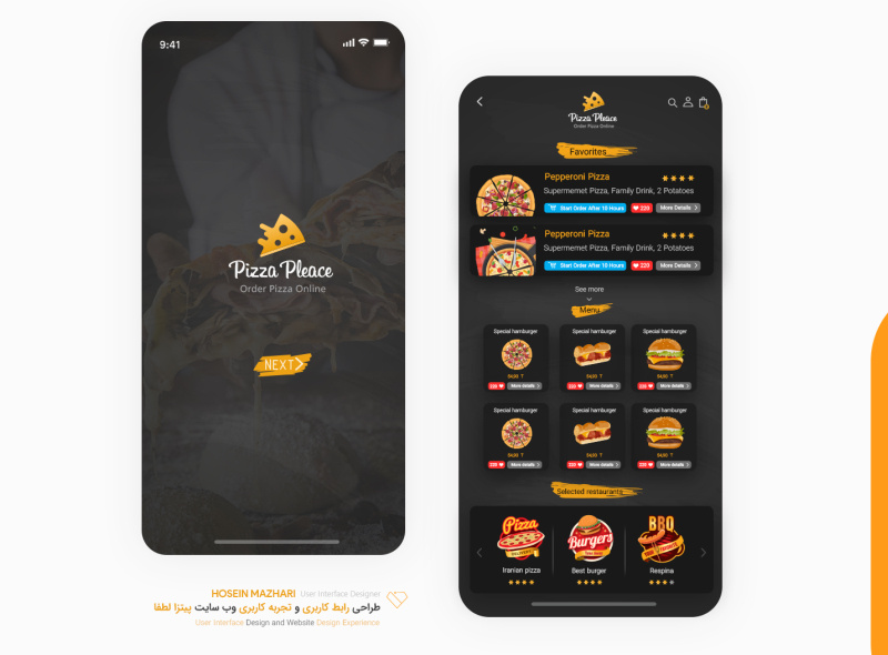 Pizza application ui/ux interface design by mazhari uix on Dribbble