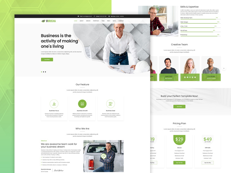 Multipurpose business template by themewatch on Dribbble