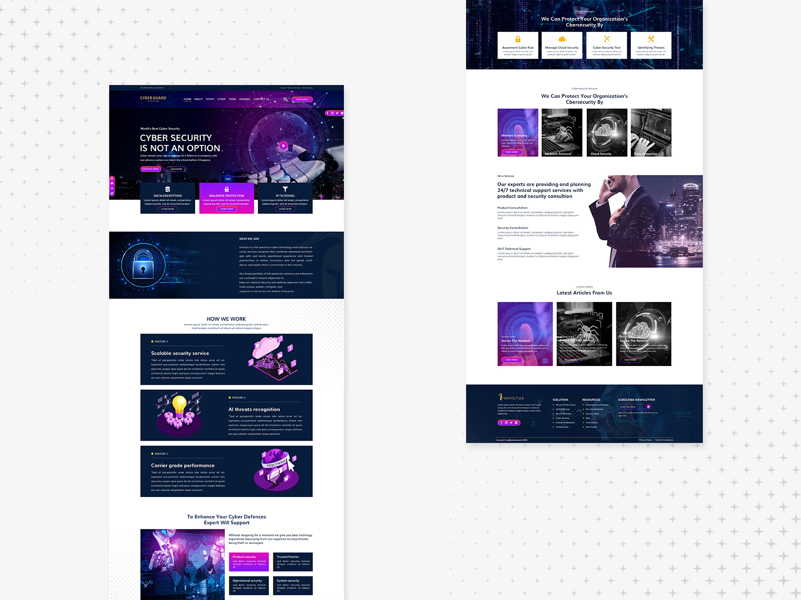 Cyber Guard Website UI Design by Imran Ali on Dribbble