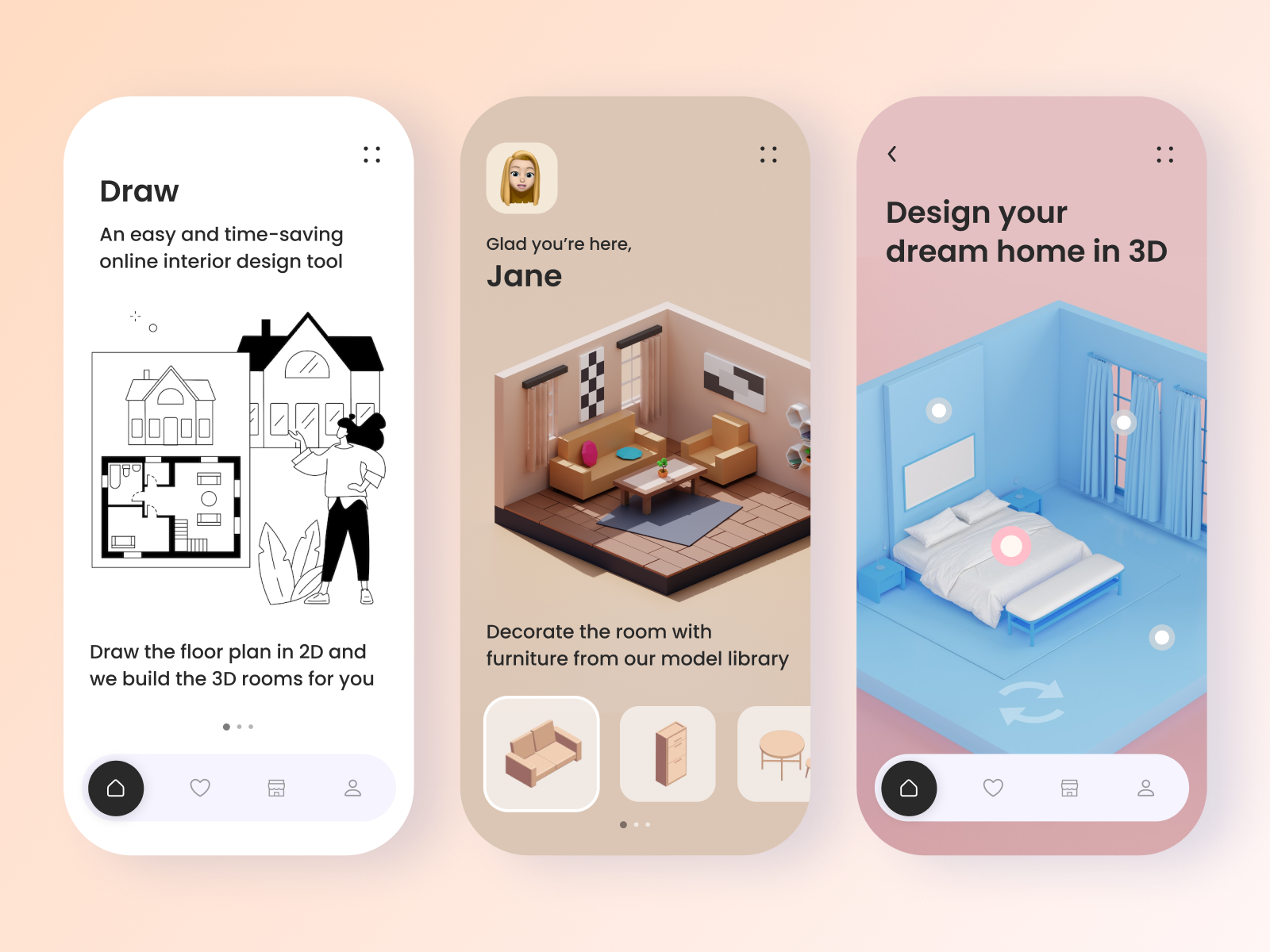 Interior Design Tool Concept by Vera Tyzhinova on Dribbble