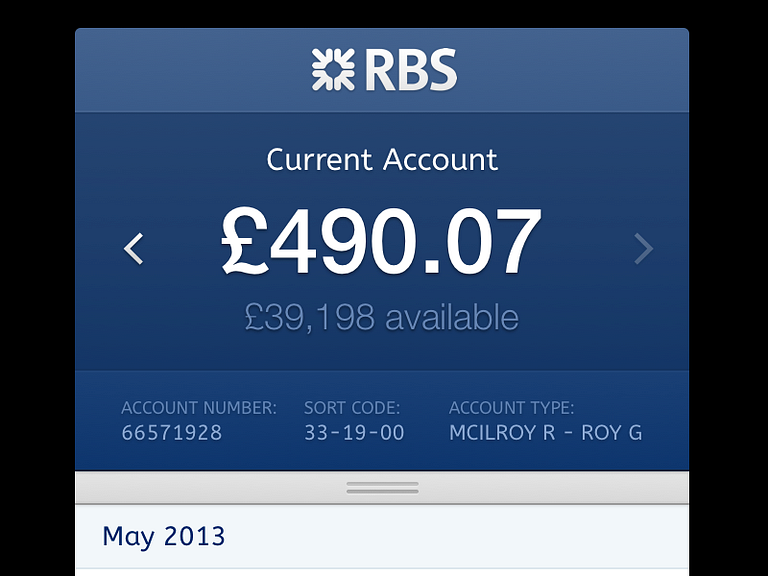 RBS Digital Banking by James on Dribbble