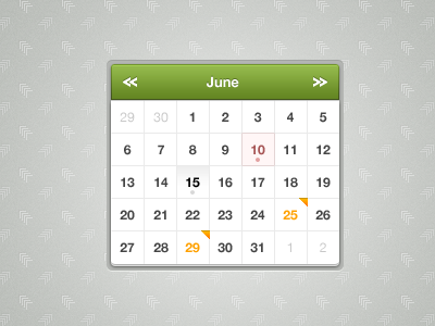 Calender by James on Dribbble